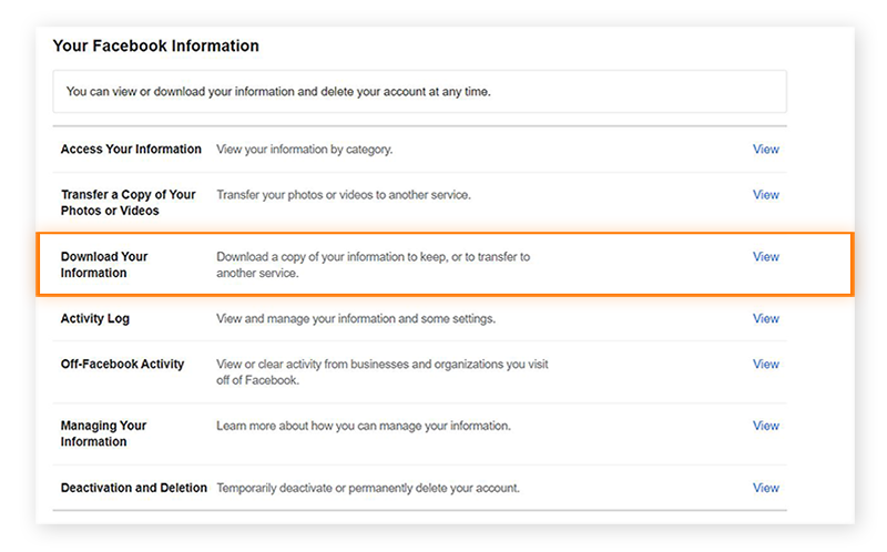 How to Download Your Facebook Data