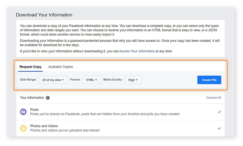 How to Download Your Facebook Data