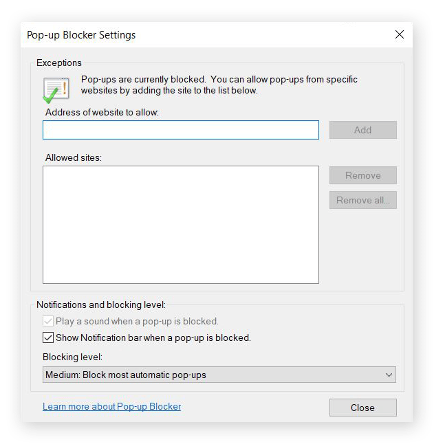 How To Block & Enable Pop-Ups in Windows