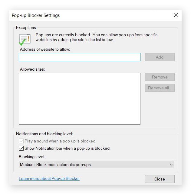 How To Block & Enable Pop-Ups in Windows