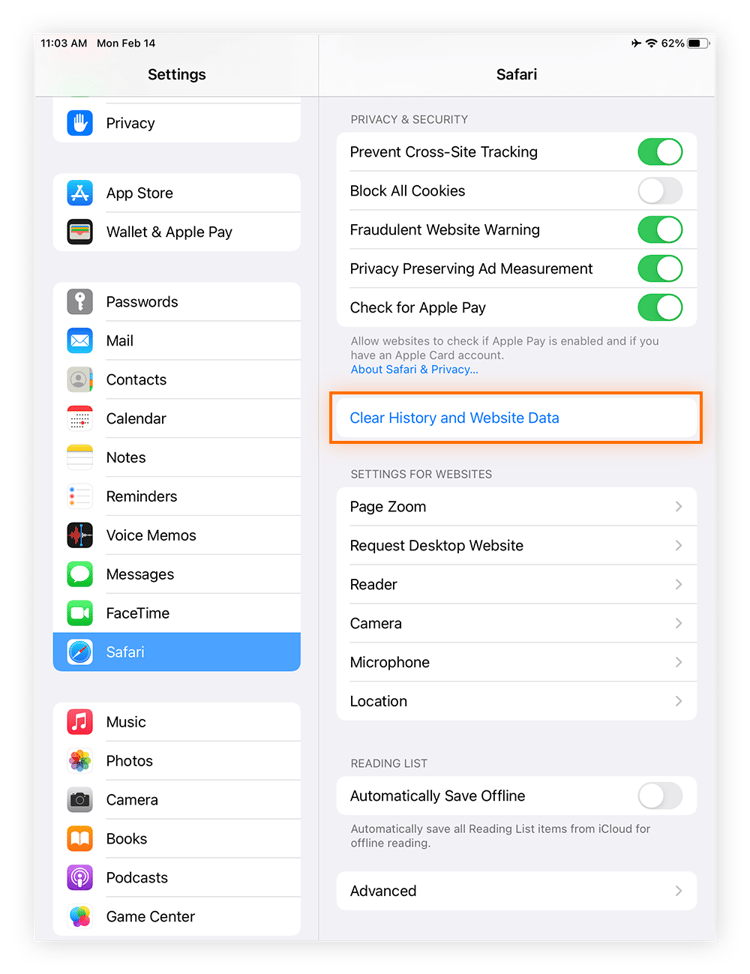 How to Clear Your Cache & Cookies on iPad