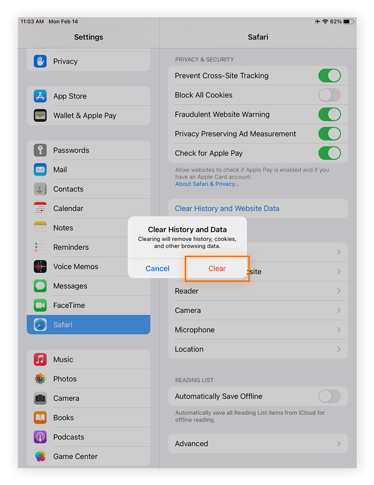 How to Clear Your Cache & Cookies on iPad
