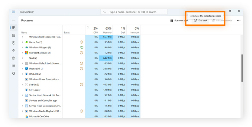 Reduzca el uso de la CPU en Windows | CPU al 100 %